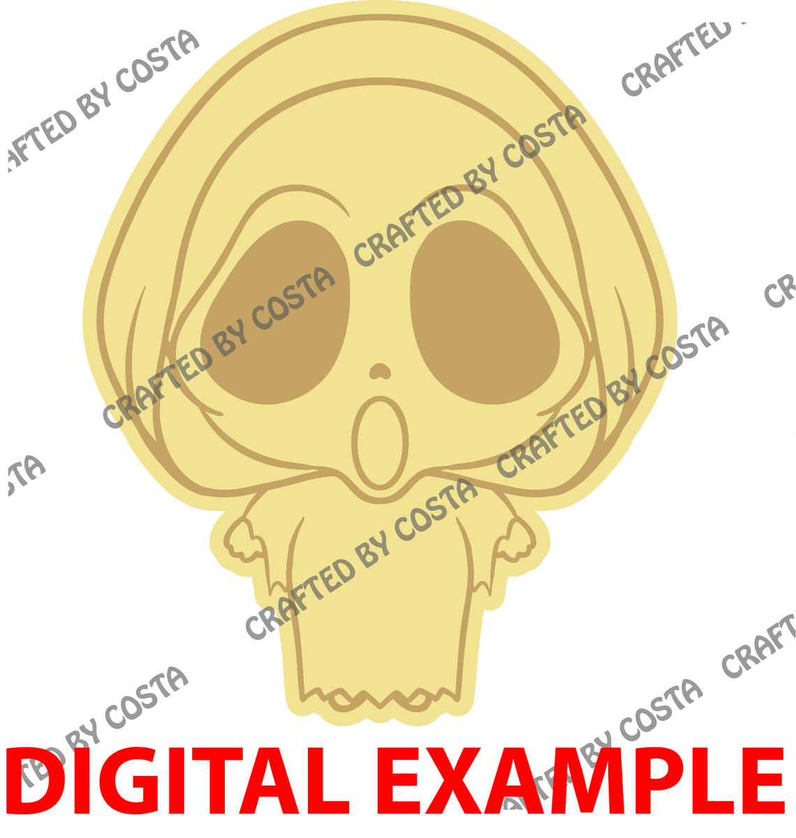 Chibi Horror Ghost Face – Crafted By Costa