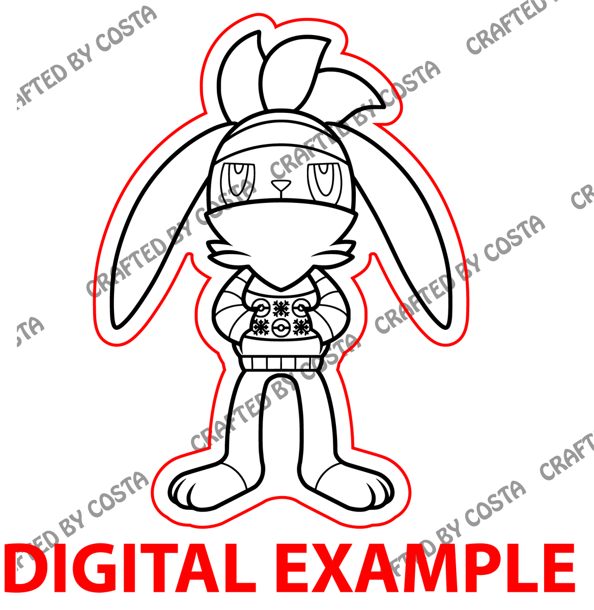 Scorbunny Christmas Sweater – Crafted By Costa
